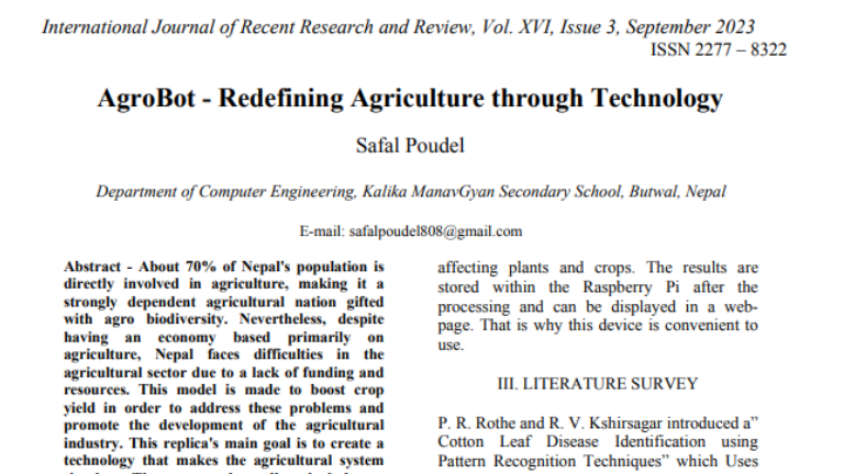 AgroBot | Safal Poudel